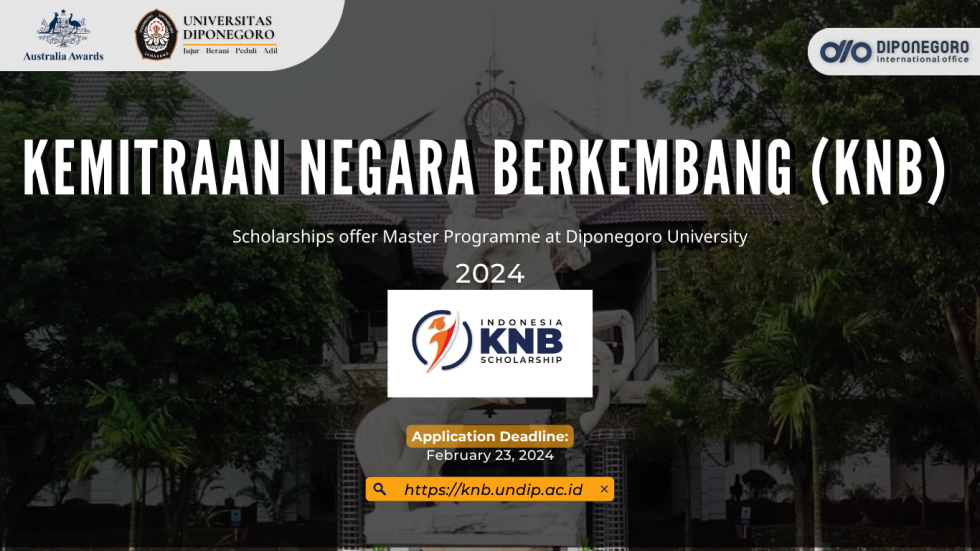 Kemitraan Negara Berkembang (KNB) Scholarship open for 2024 admission | KNB Diponegoro University